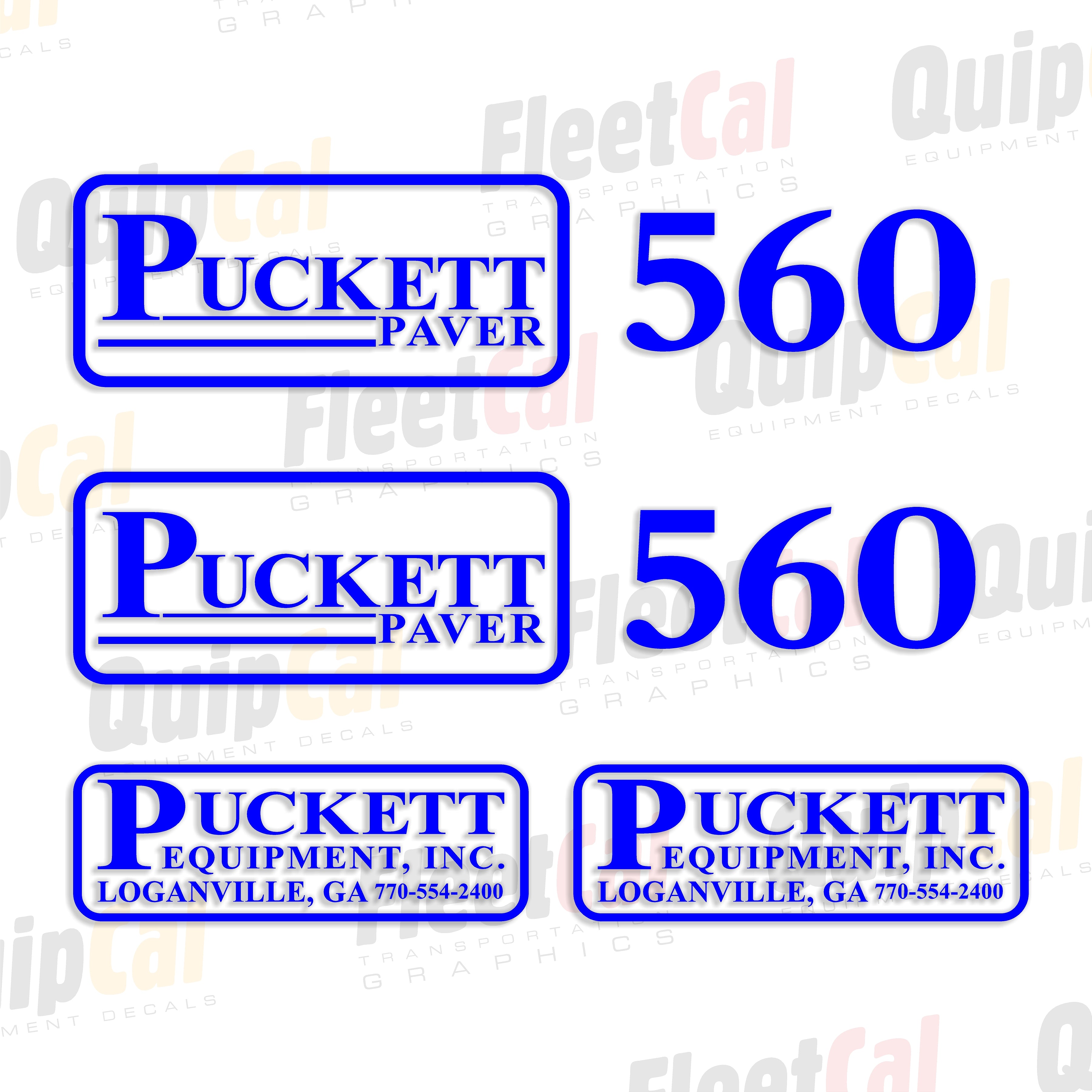 Puckett 560 Paver Marking Decal Set – Truck and Equipment Decals