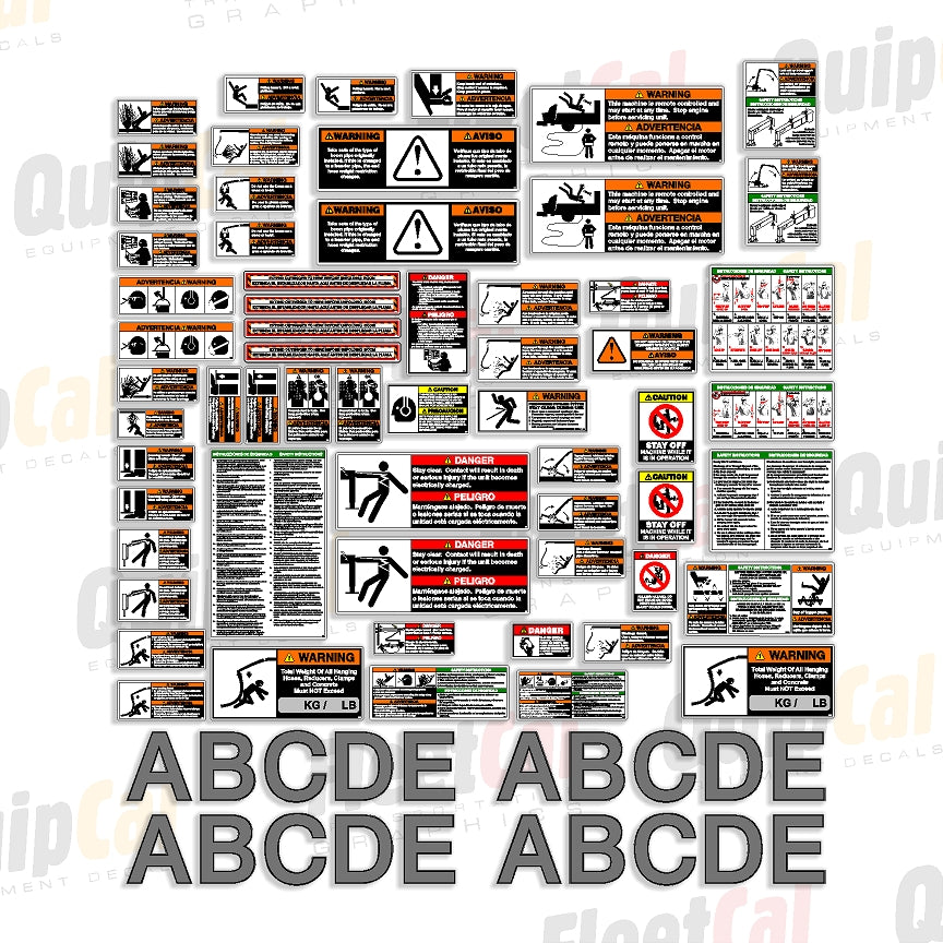 Putzmeister Concrete Pump Safety & Warning Decal Set – Truck and ...