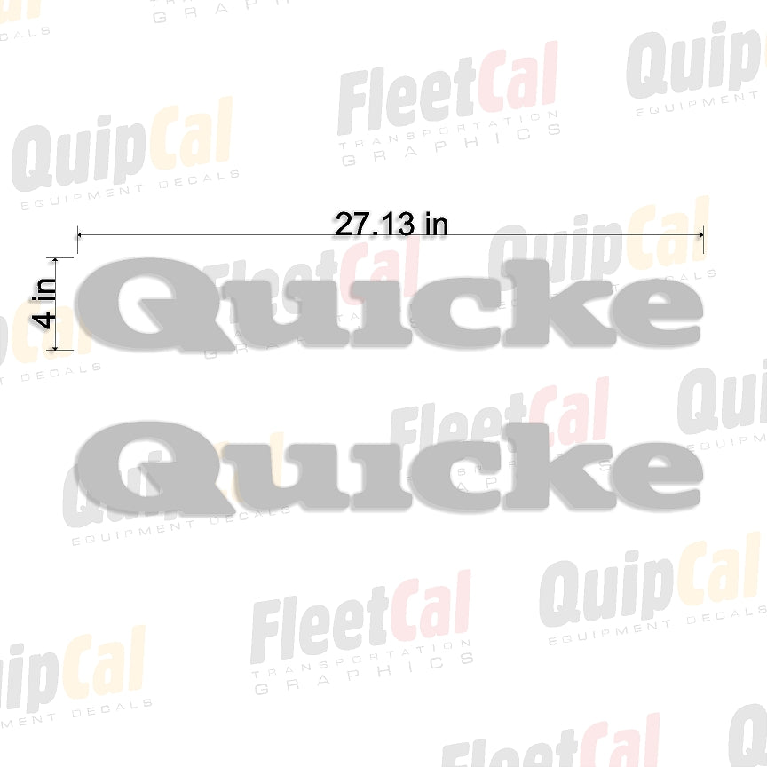 Quicke Early Model Logo Decals (1 PAIR - Various Colors) – Truck and ...