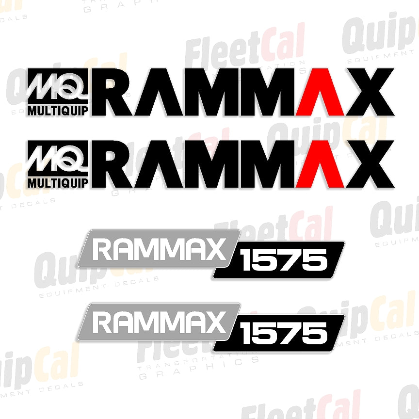 Rammax 1575 Compactor Marking Decal Set – Truck and Equipment Decals