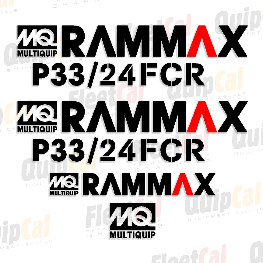 Rammax P33-24 FCR Compactor Marking Decal Set - Early Version – Truck ...