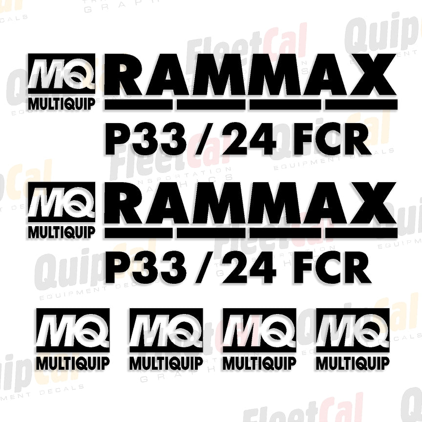 Rammax P33-24 FCR Compactor Marking Decal Set – Truck and Equipment Decals