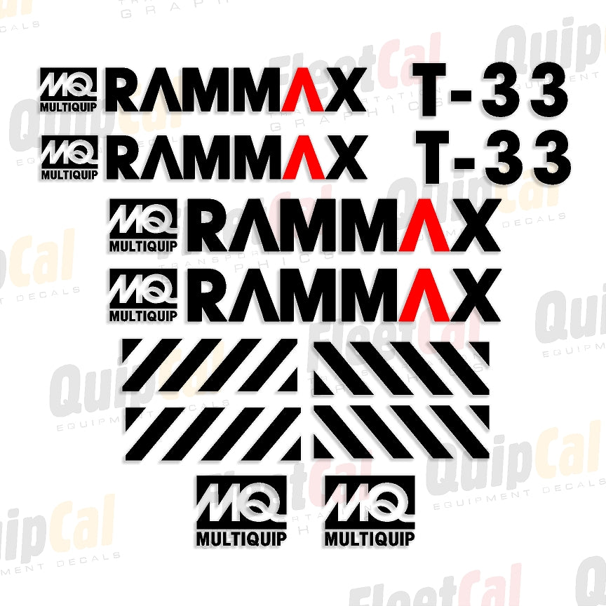 Rammax T-33 Compactor Marking Decal Set – Truck and Equipment Decals