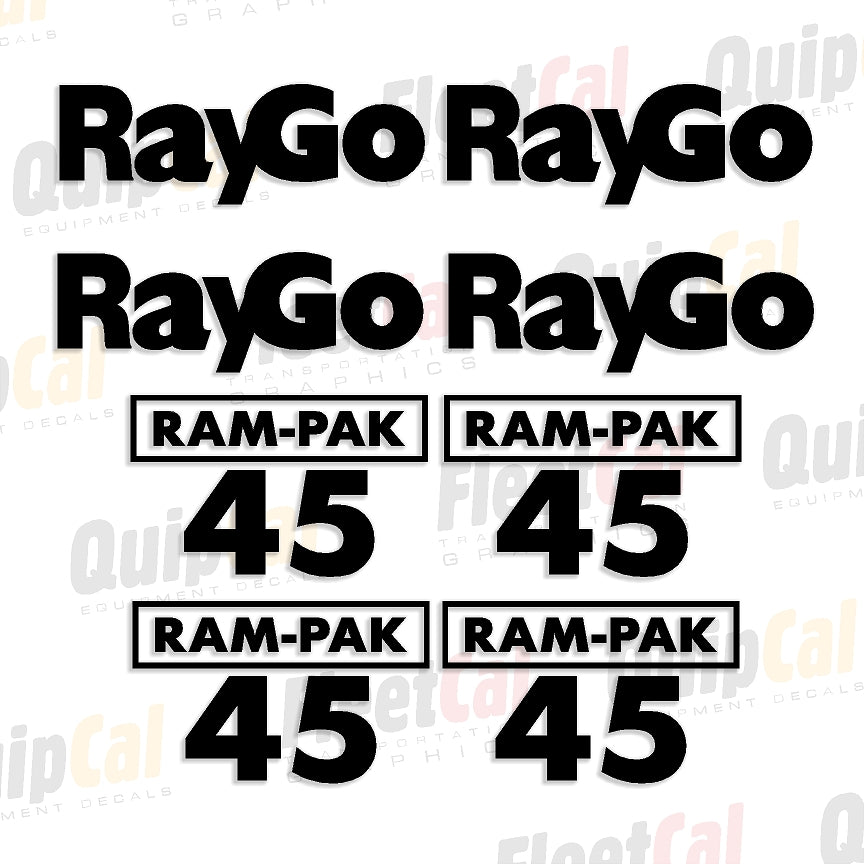 RayGo Ram-Pak 45 Compactor Marking Decal Set – Truck and Equipment Decals
