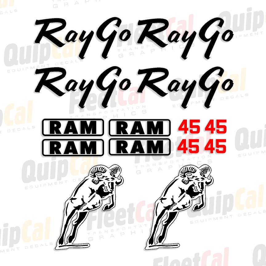 RayGo Ram 45 Padfoot Compactor Marking Decal Set – Truck and Equipment ...