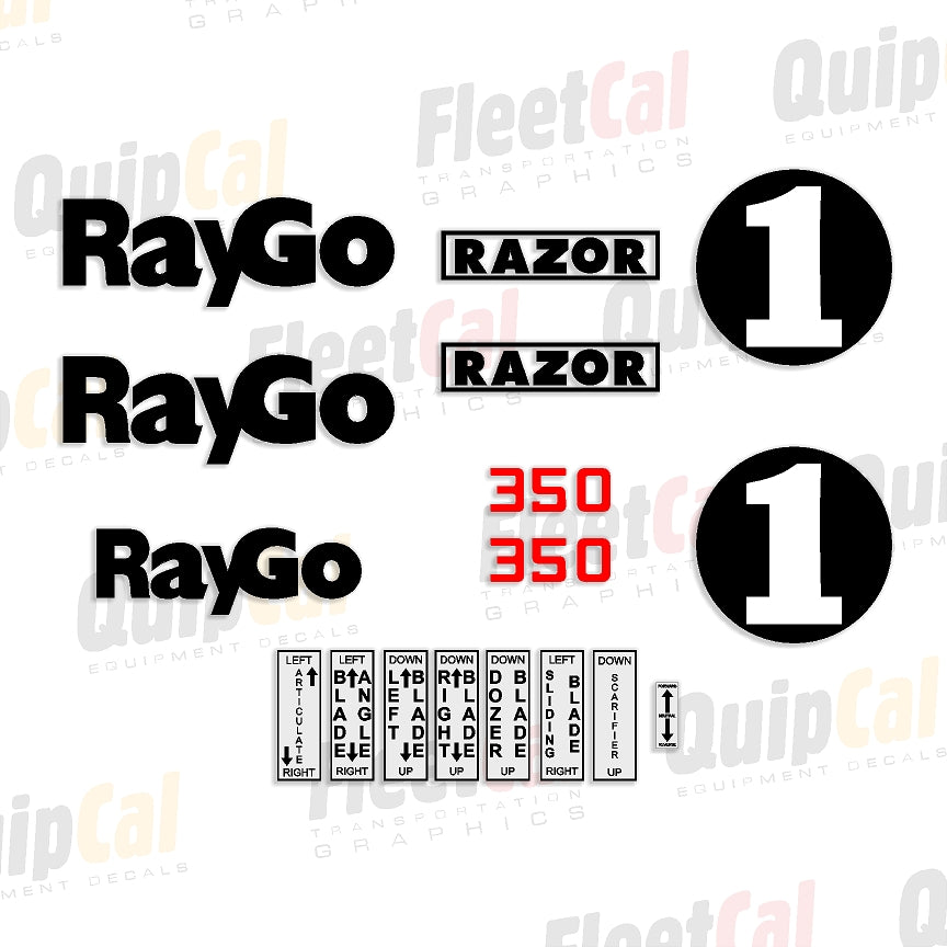 RayGo Razor 350 Grader Late Model Marking Decal Set – Truck and ...