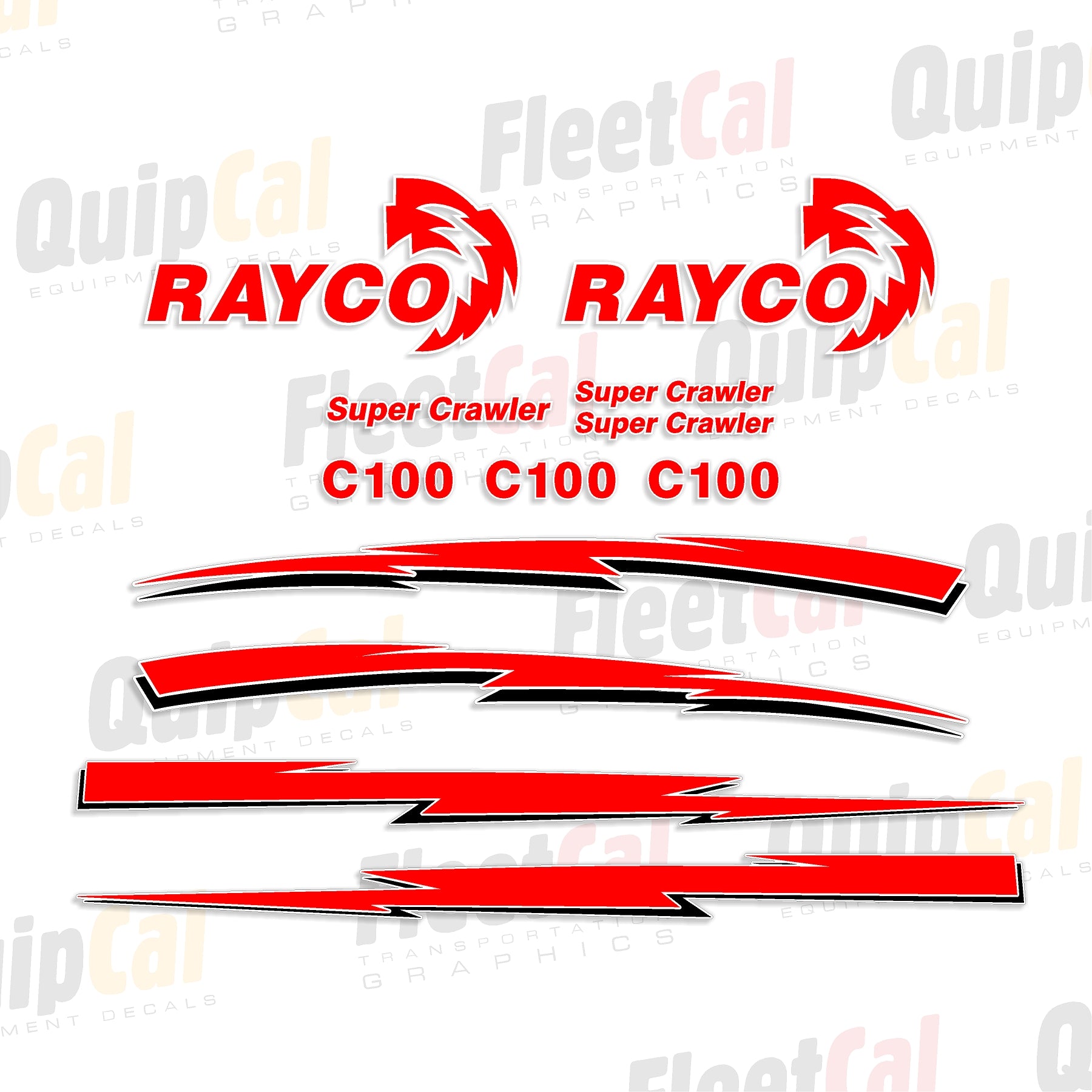 Rayco C100 2011 Model Marking Decal Set – Truck and Equipment Decals