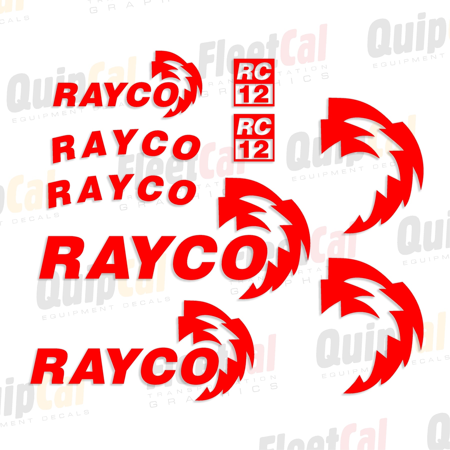 Rayco RC 12 Marking Decal Set – Truck and Equipment Decals
