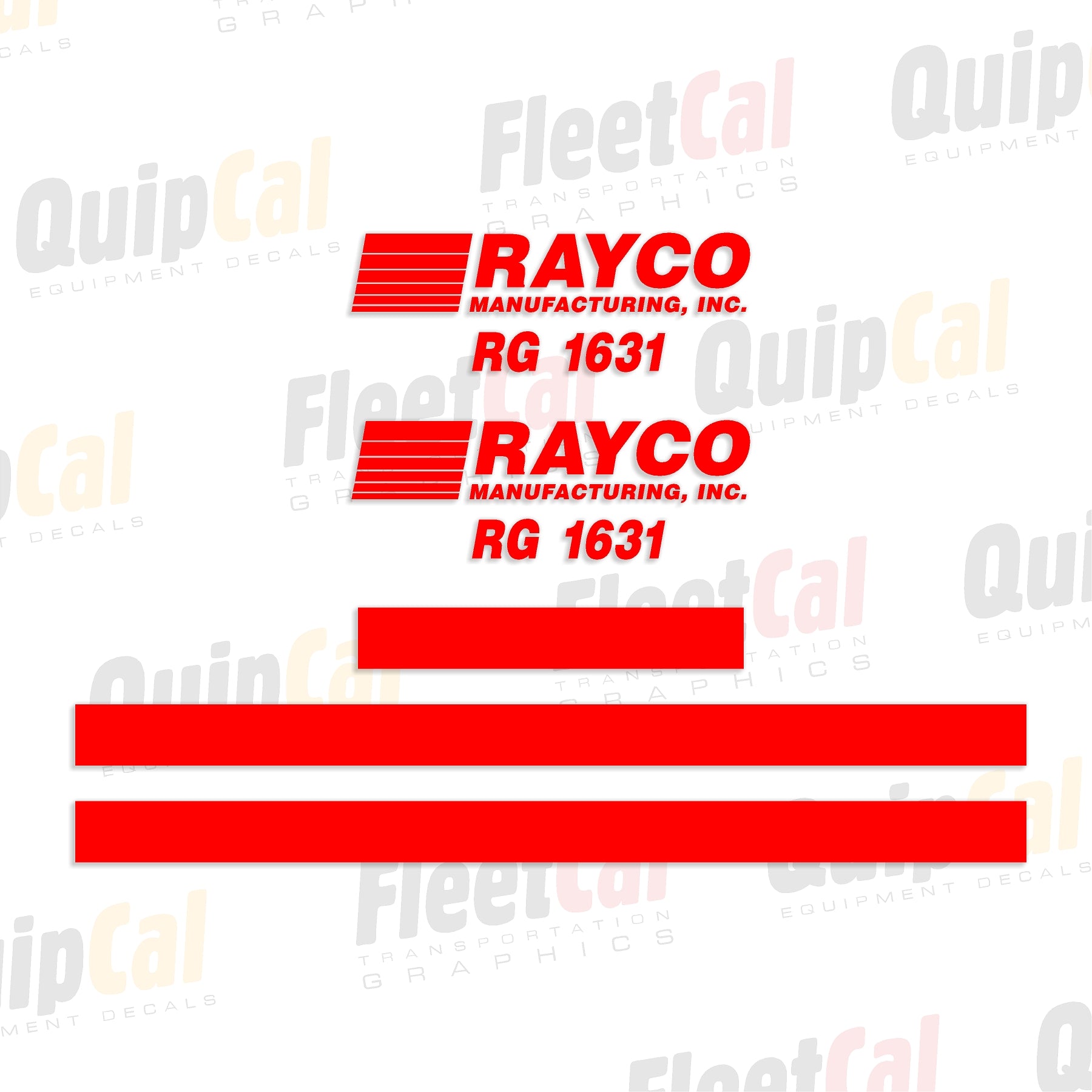 Rayco RG1631 Early Model Marking Decal Set – Truck and Equipment Decals