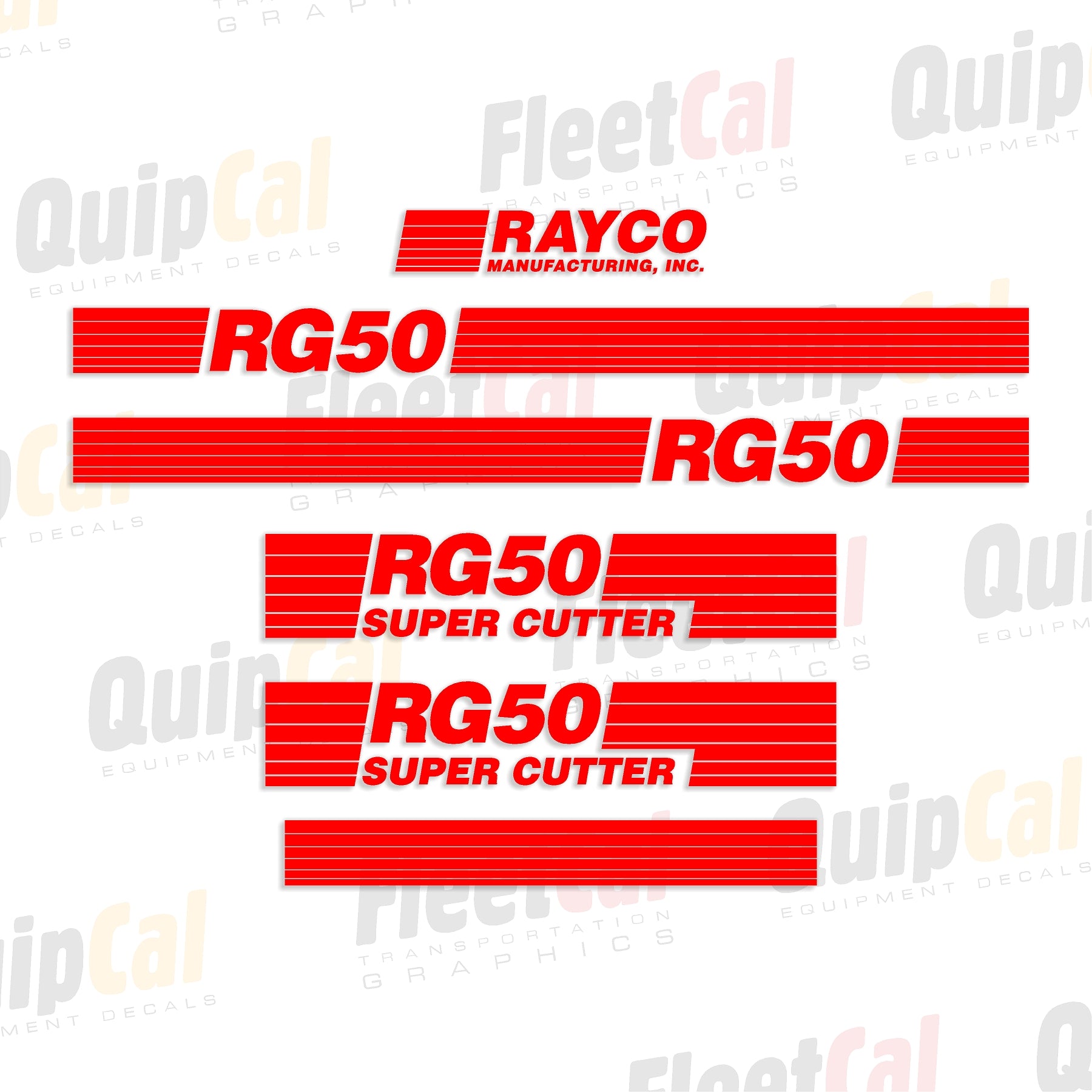 Rayco RG50 Marking Decal Set – Truck and Equipment Decals