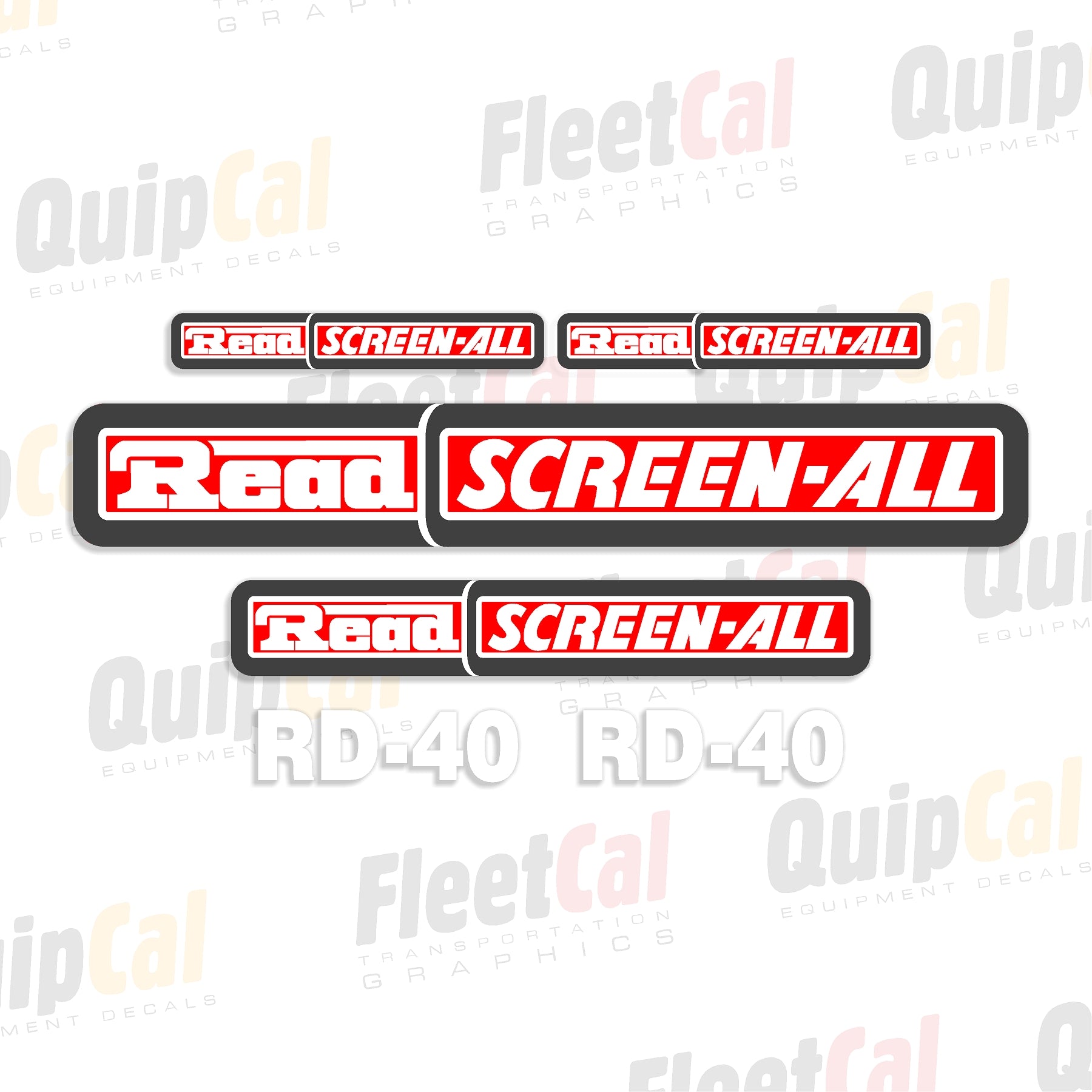 Read Screen-All RD-40 Marking Decal Set – Truck and Equipment Decals