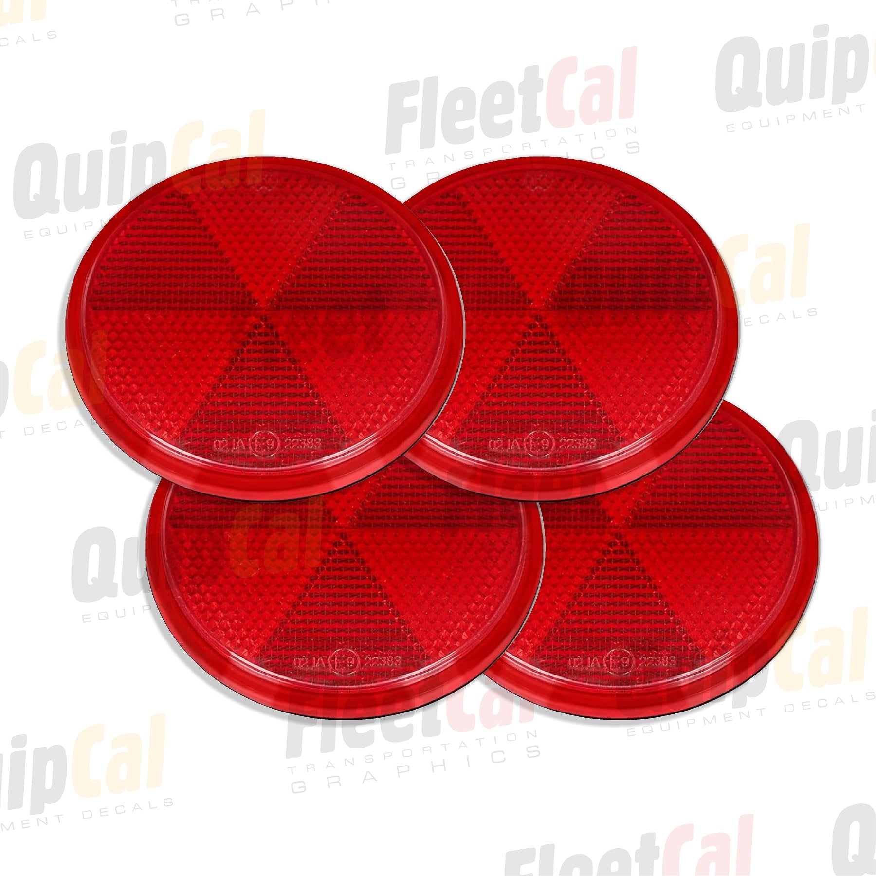 Red Reflectors Self-Adhesive (3.15 inch - QTY 4) – Truck and Equipment ...