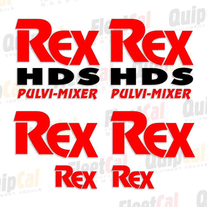 Rex HDS Pulvi-Mixer Soil Stabilizer Marking Decal Set – Truck and ...