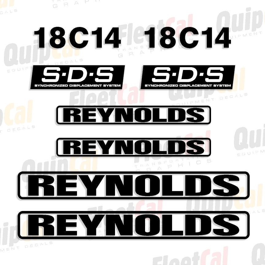 Reynolds 18 C14 Pull Scraper Marking Decal Set – Truck and Equipment Decals