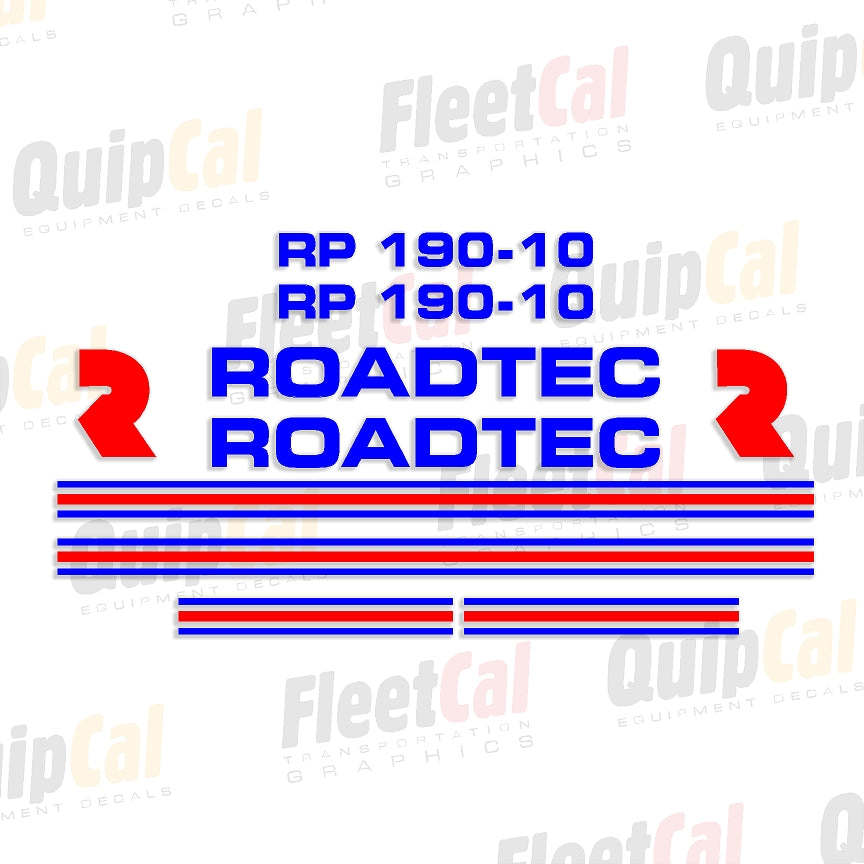 Roadtec RP190-10 Paver Marking Decal Set – Truck and Equipment Decals