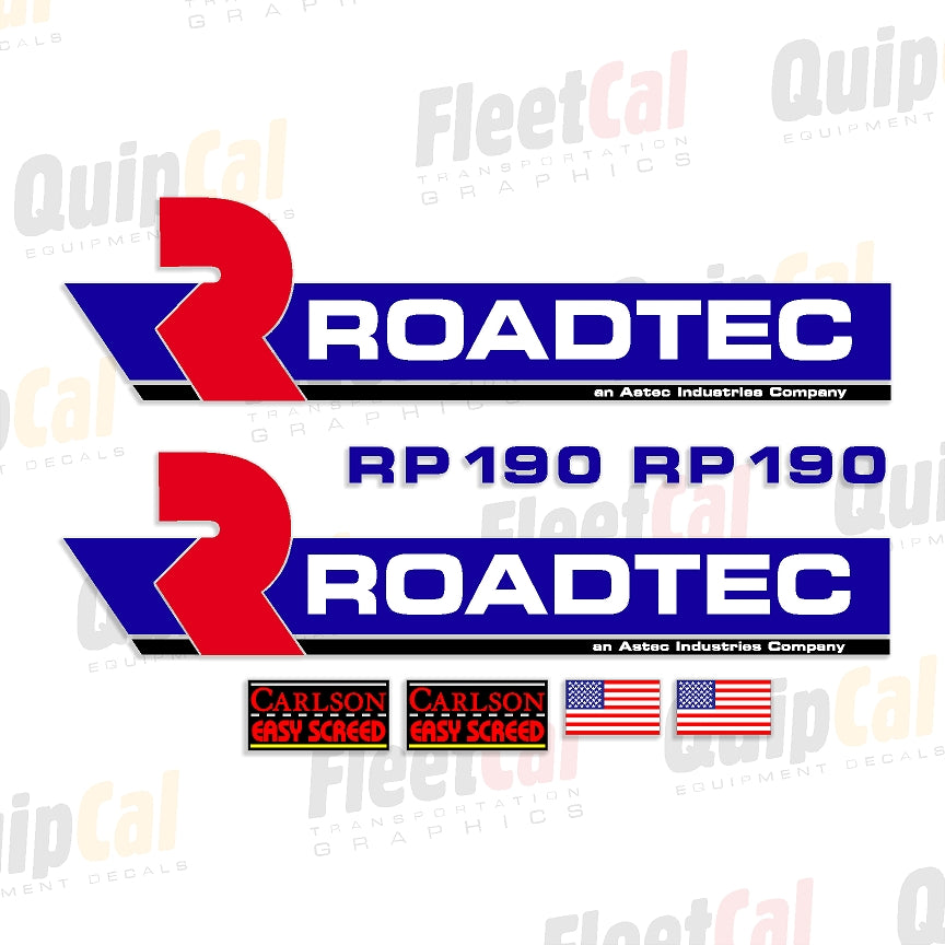 Roadtec RP190 Paver Marking Decal Set – Truck and Equipment Decals