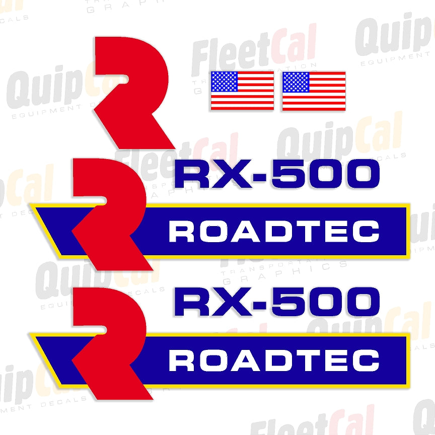 Roadtec RX500 Asphalt Mill - Cold Plane Early Model Marking Decal Set ...