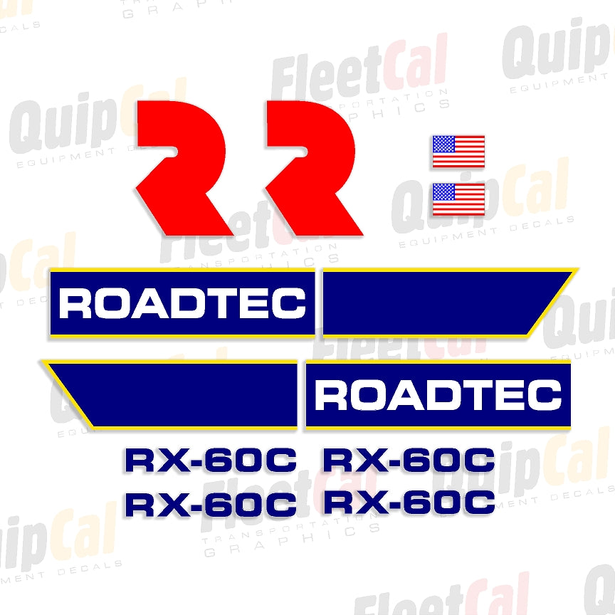 Roadtec RX-60C Asphalt Mill - Cold Plane Marking Decal Set – Truck and ...