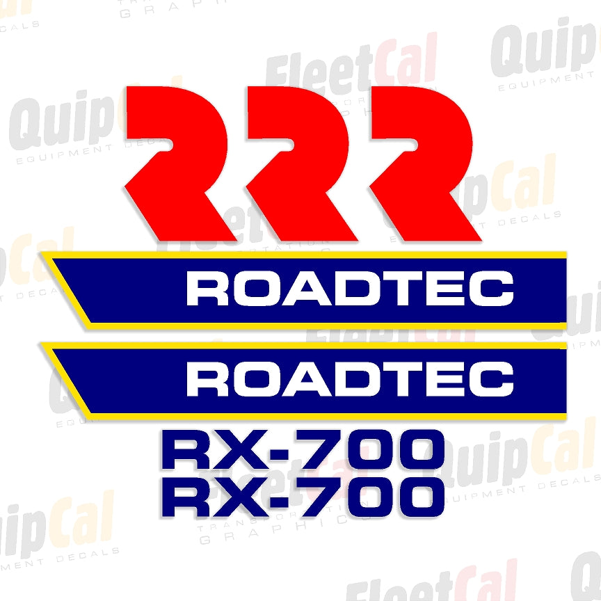 Roadtec RX-700 Asphalt Mill - Cold Plane Marking Decal Set – Truck and ...