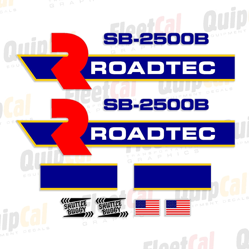 Roadtec SB-2500B Shuttle Buggy Early Model Marking Decal Set – Truck ...