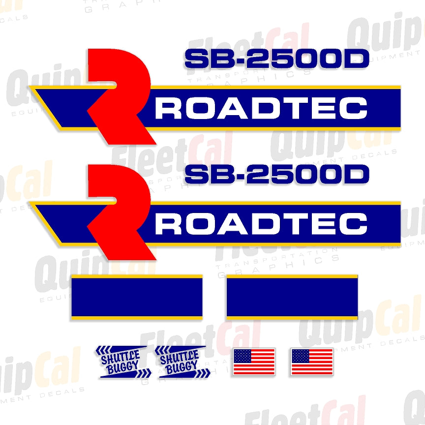 Roadtec SB-2500D Shuttle Buggy Marking Decal Set – Truck and Equipment ...