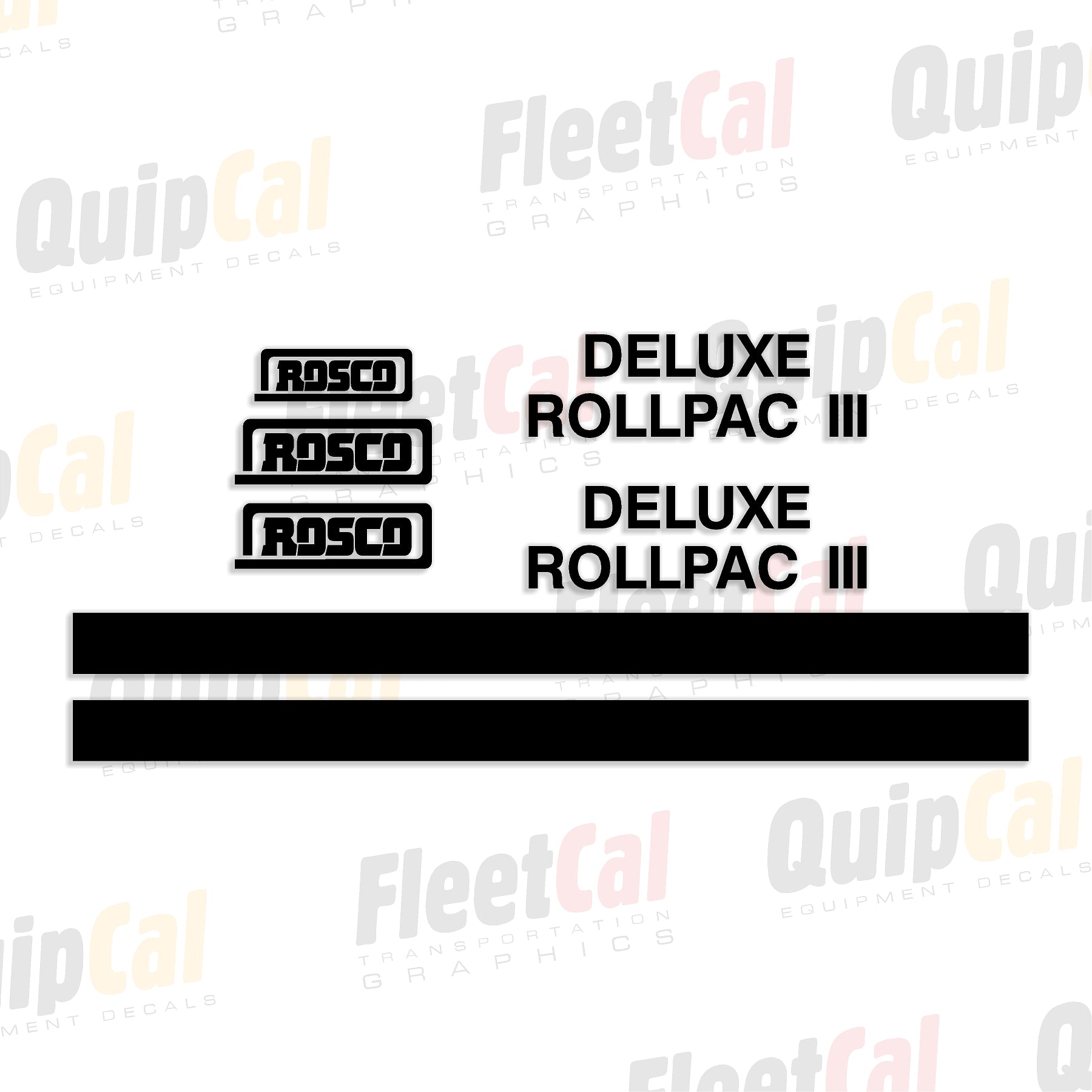 Rosco Rollpac III Roller Marking Decal Set – Truck and Equipment Decals