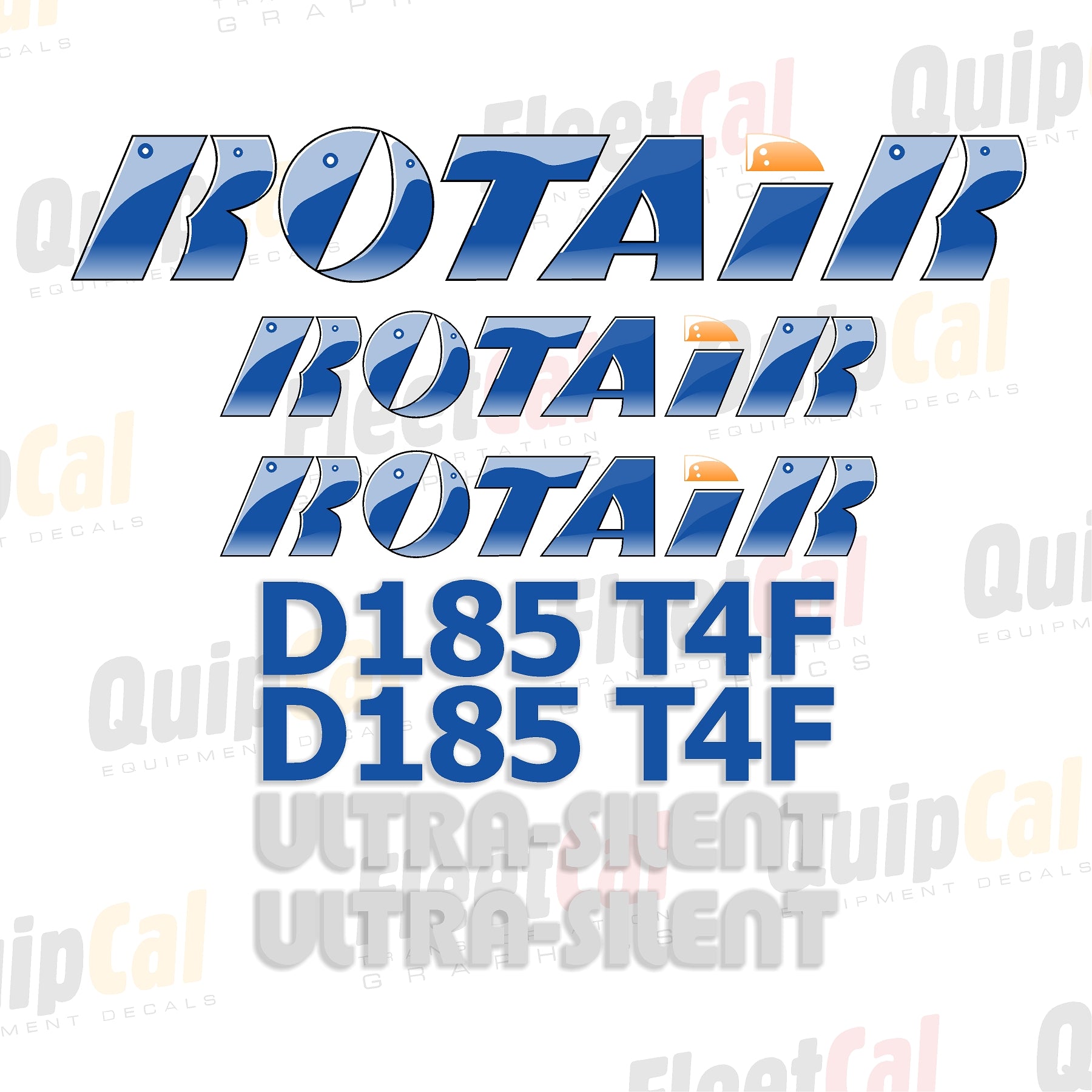 Rotair 185 T4F Ultra-Silent Air Compressor Marking Decal Set – Truck ...
