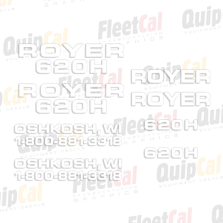 Royer 620H Trommel Screen Marking Decal Set – Truck and Equipment Decals