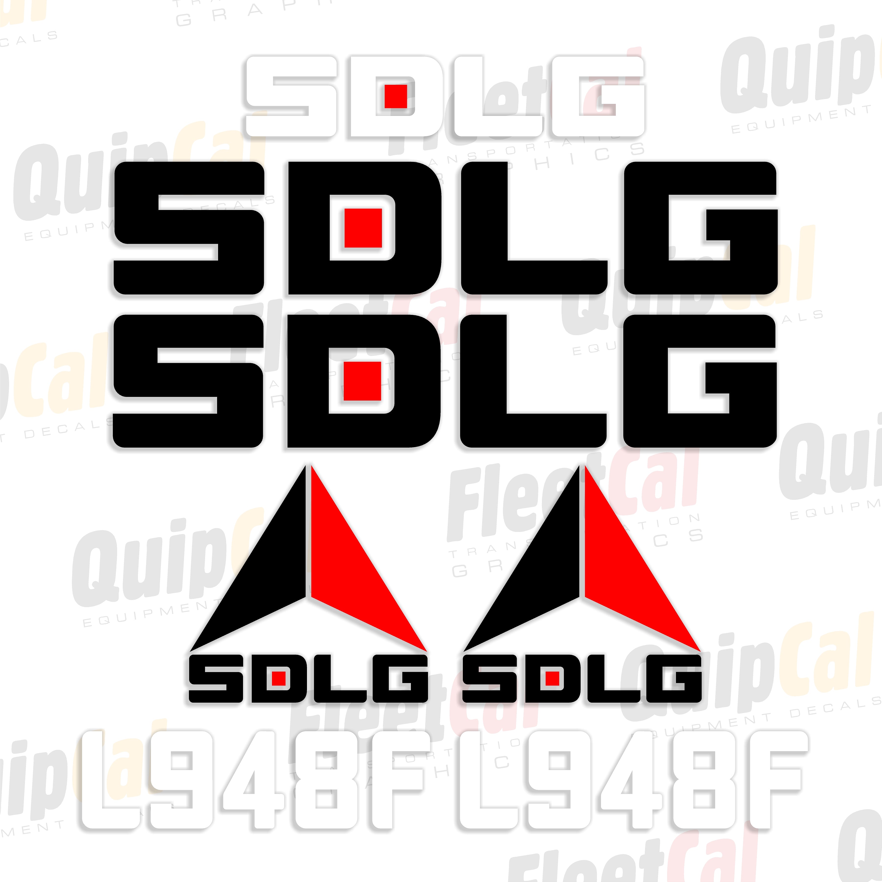 SDLG L948F Wheel Loader Marking Decal Set – Truck and Equipment Decals