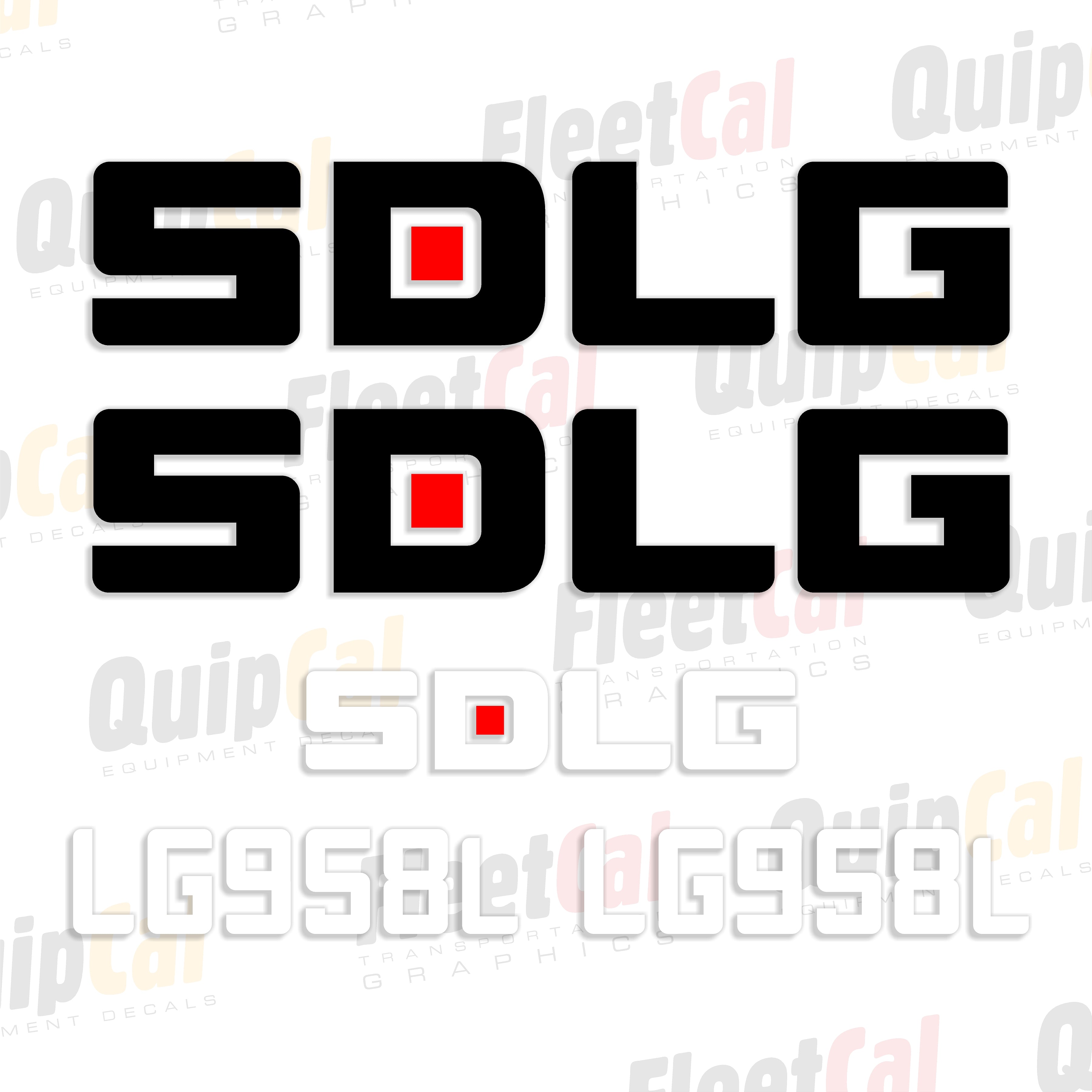 SDLG LG958L Wheel Loader Marking Decal Set – Truck and Equipment Decals