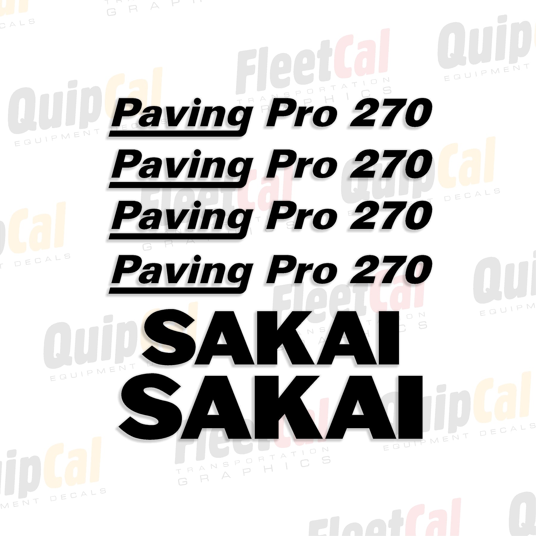 Sakai CR270 Paving Pro Roller Marking Decal Set – Truck and Equipment ...