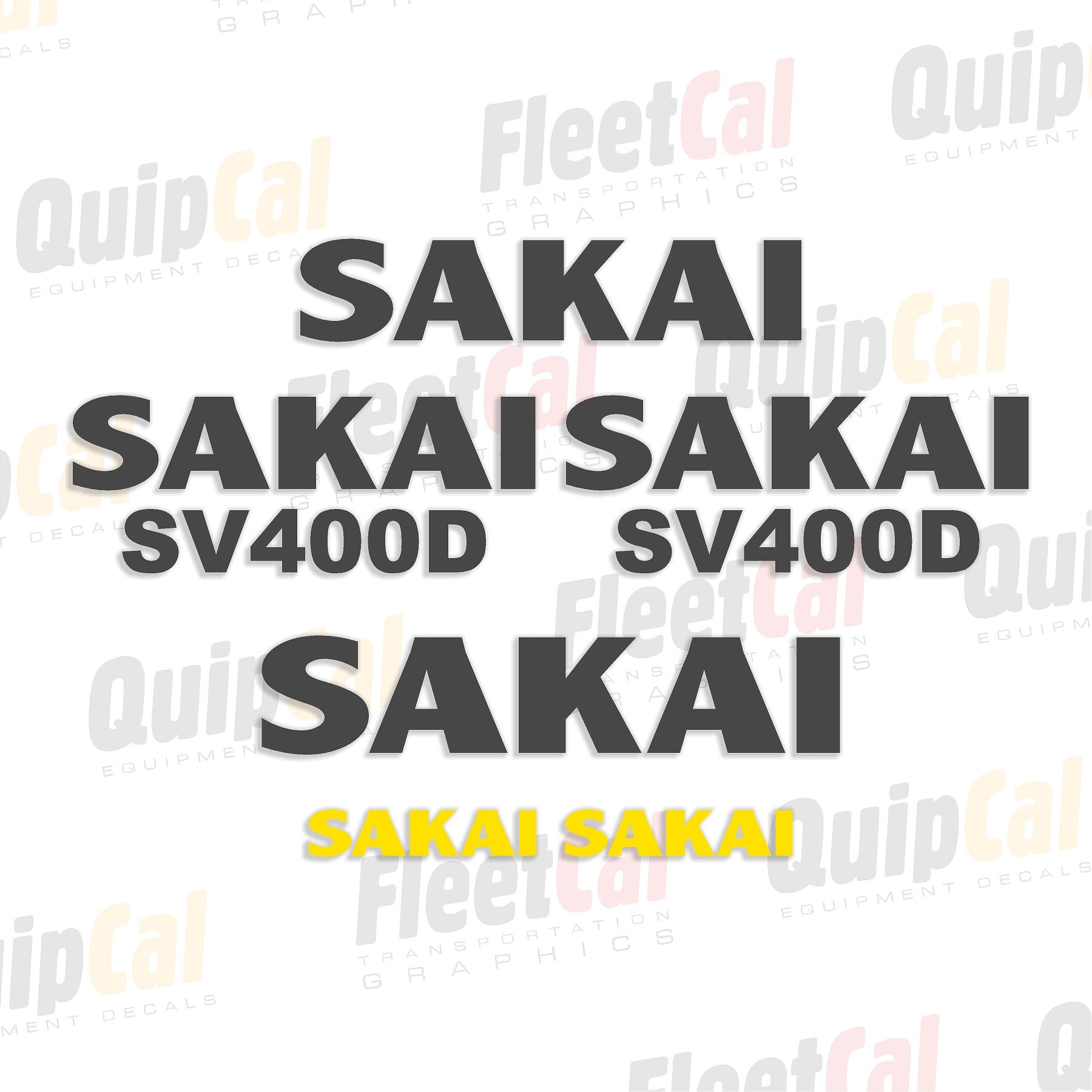 Sakai SV400D Compactor Marking Decal Set – Truck and Equipment Decals