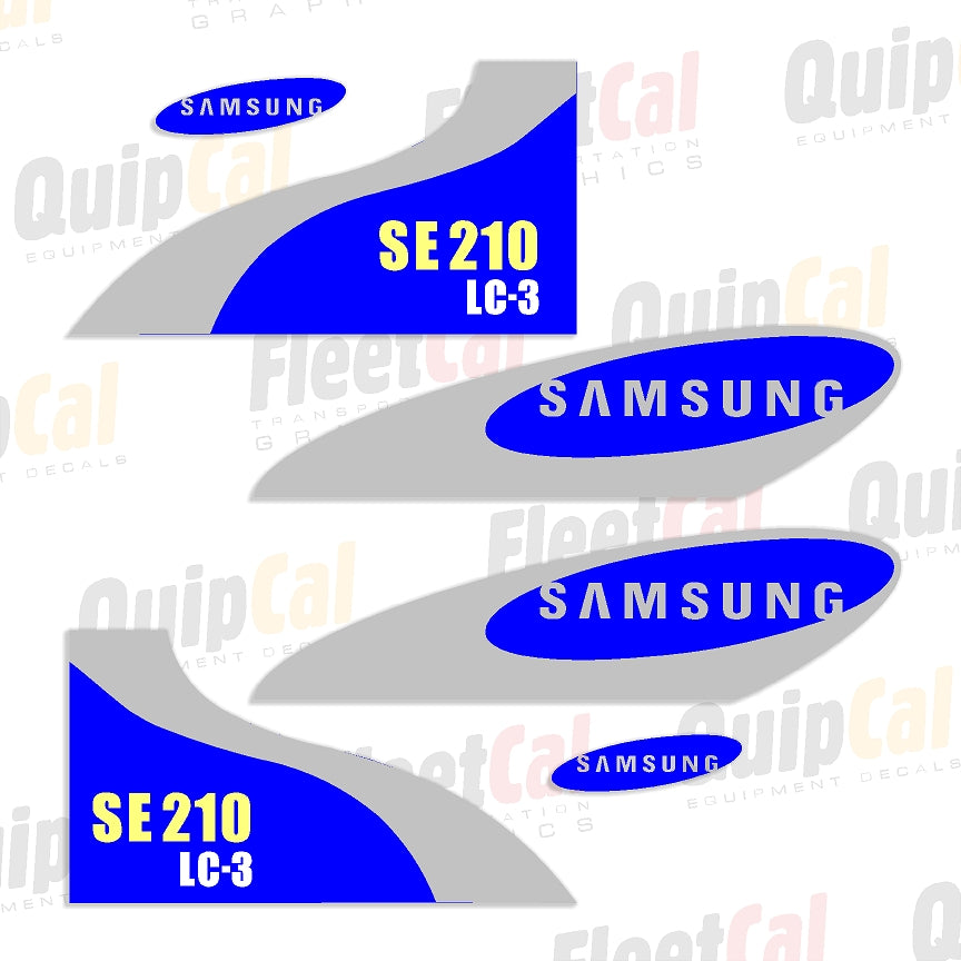 Samsung SE210LC-3 Excavator Marking Decal Set – Truck and Equipment Decals