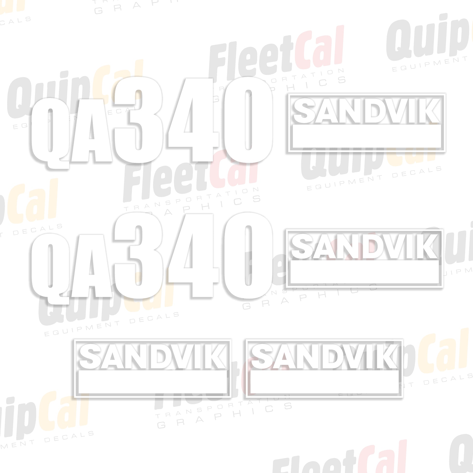 Sandvik QA340 Screen Plant Marking Decal Set – Truck and Equipment Decals