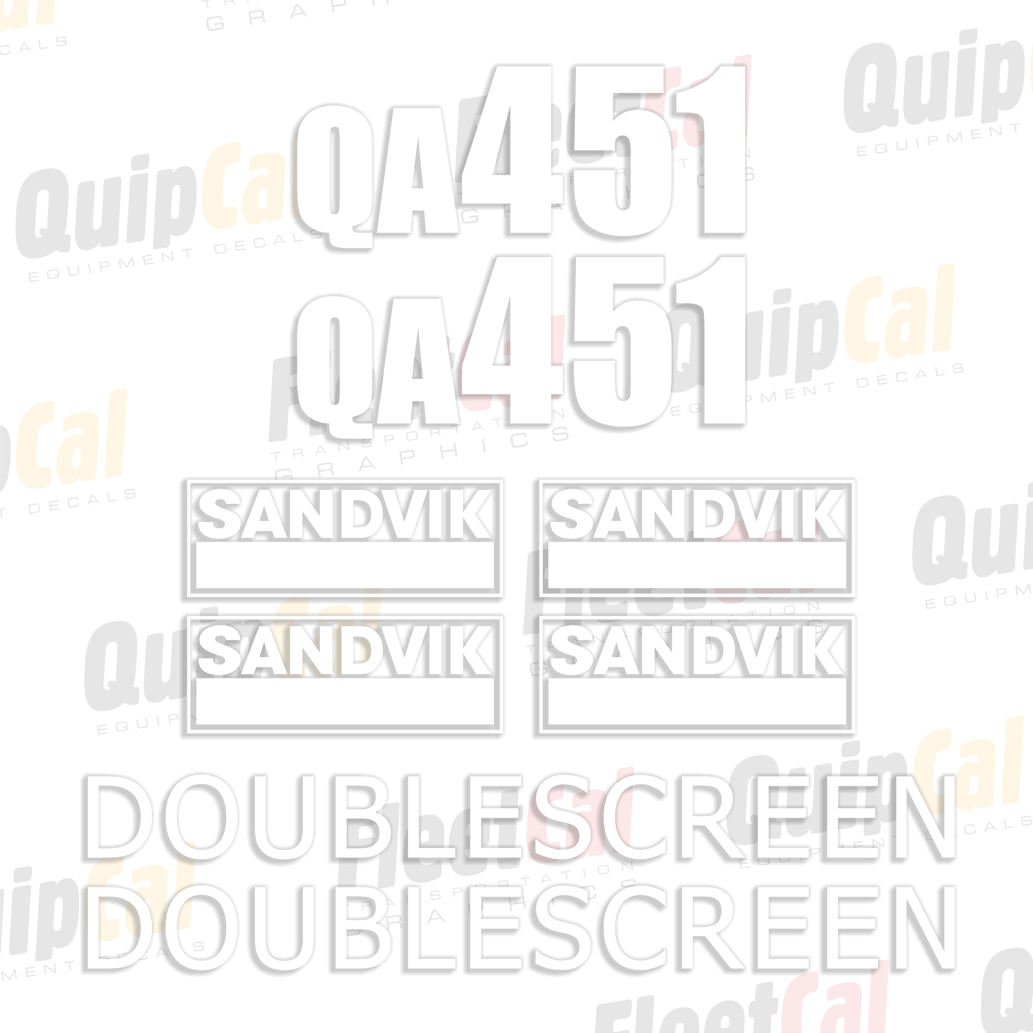 Sandvik QA451 Double Screen Marking Decal Set – Truck and Equipment Decals