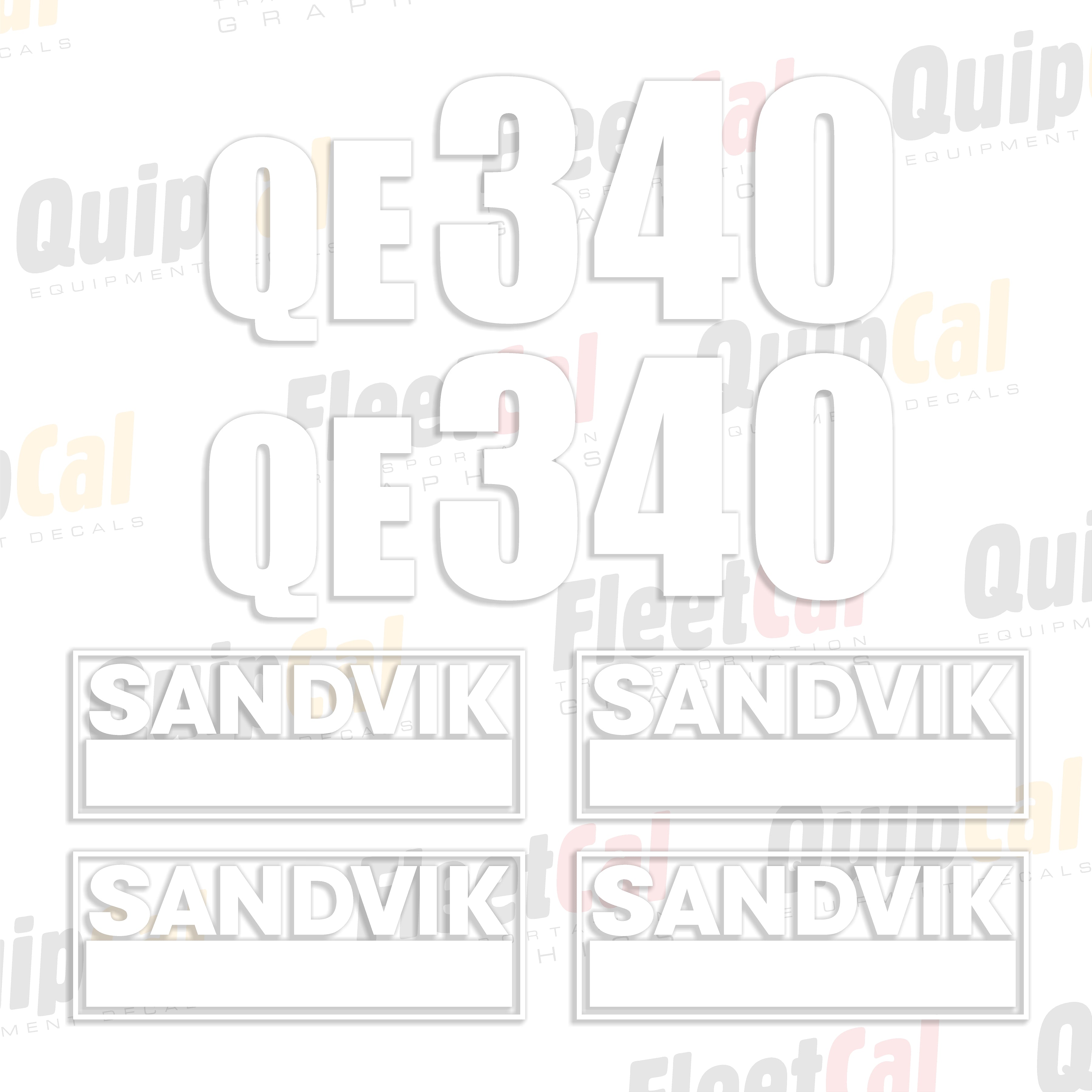 Sandvik QE340 Screen Plant Marking Decal Set – Truck and Equipment Decals