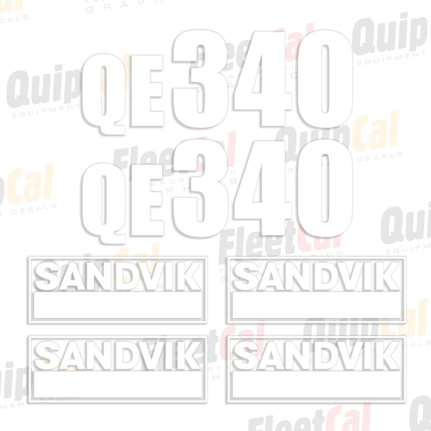 Sandvik QE340 Screen Plant Marking Decal Set – Truck and Equipment Decals