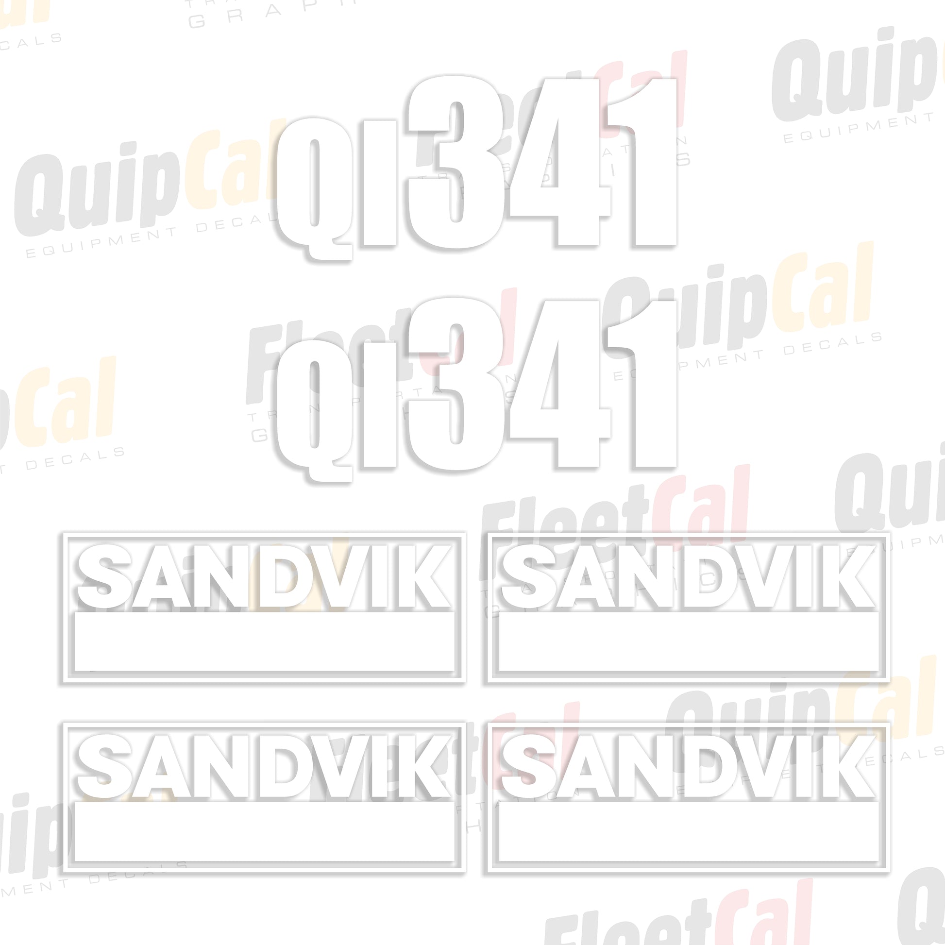 Sandvik QI341 Crushing Plant Marking Decal Set – Truck and Equipment Decals