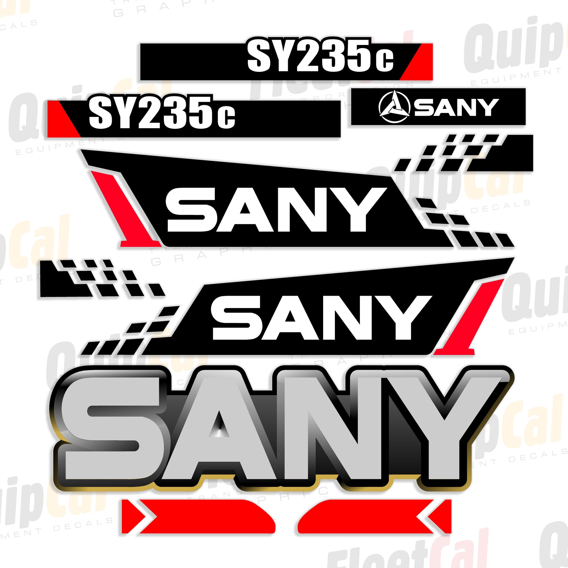 Sany SY235C Excavator Decal Set – Truck and Equipment Decals