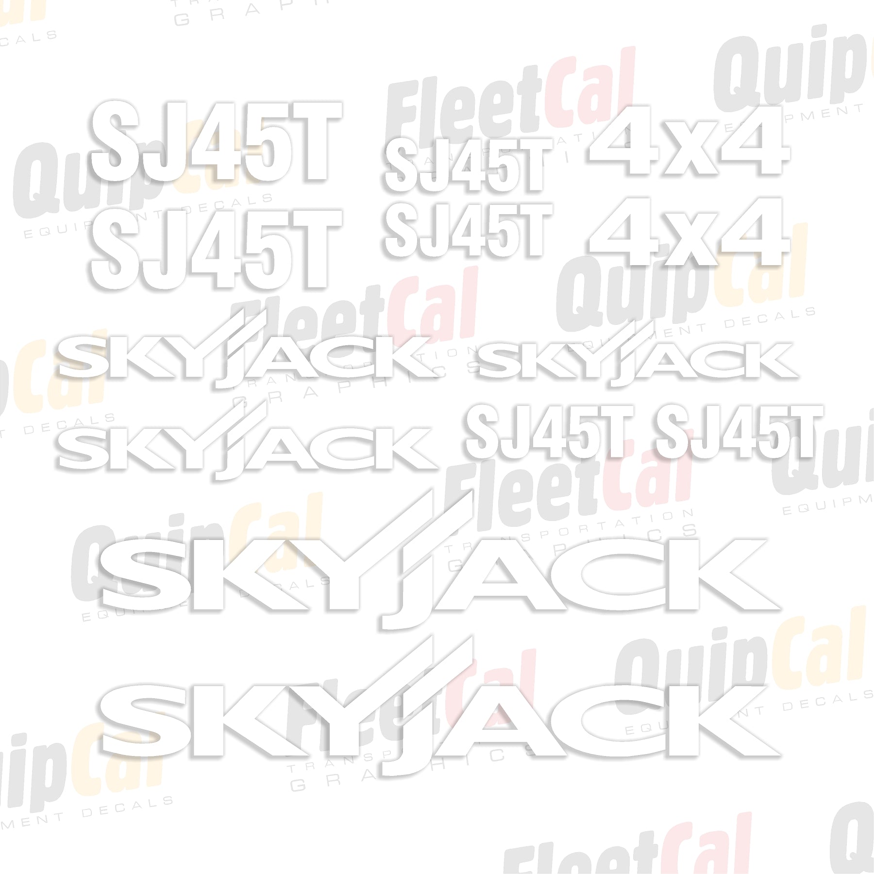 Skyjack SJ45T Telescopic Manlift Marking Decal Set 2018-Present – Truck ...