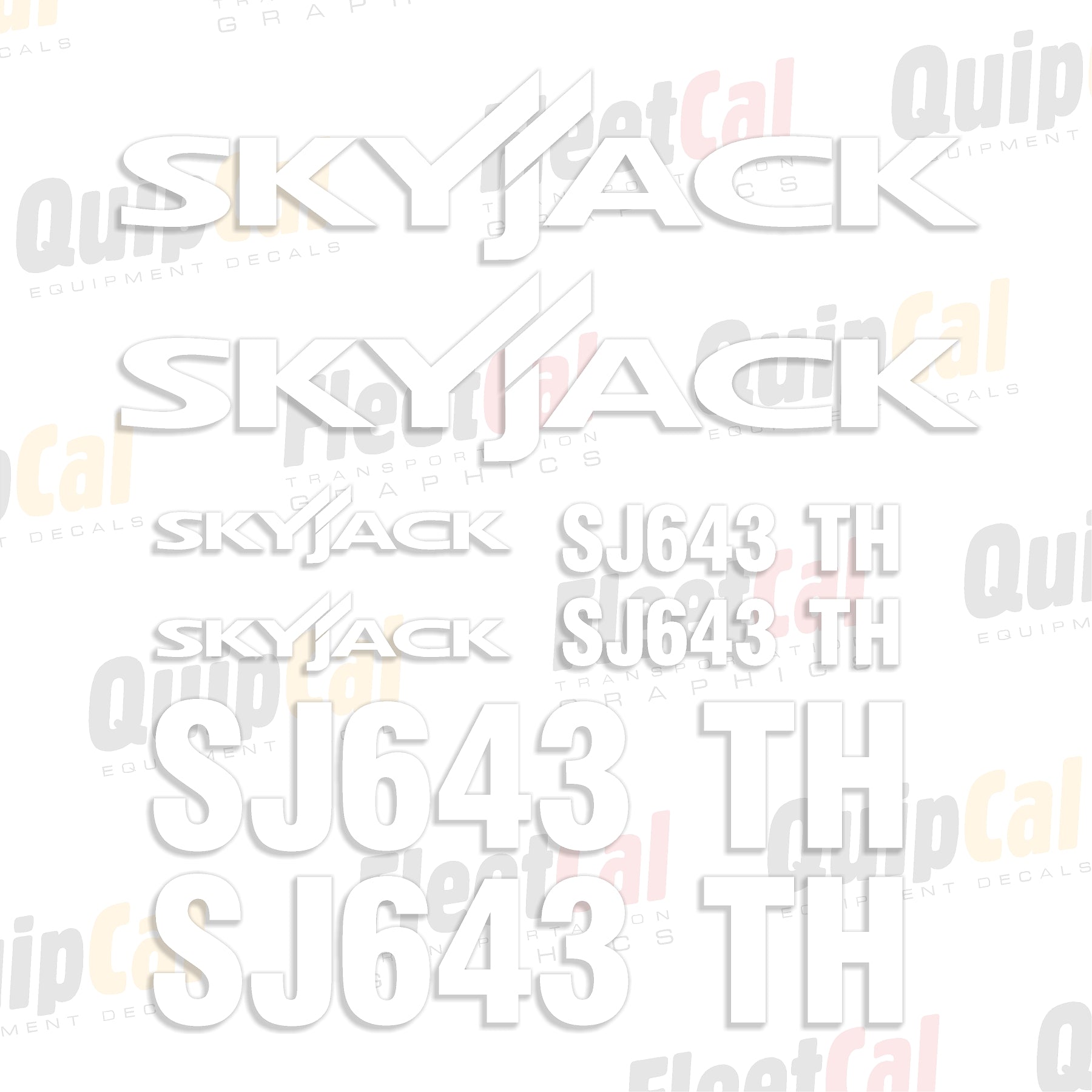 Skyjack SJ643TH Telehandler Marking Decal Set 2018 & Up – Truck and ...