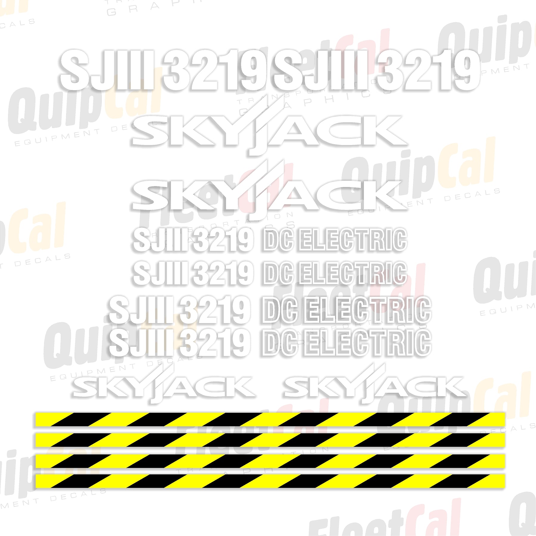 Skyjack SJIII 3219 Scissor Lift Marking Decal Set 2015 – Truck and ...