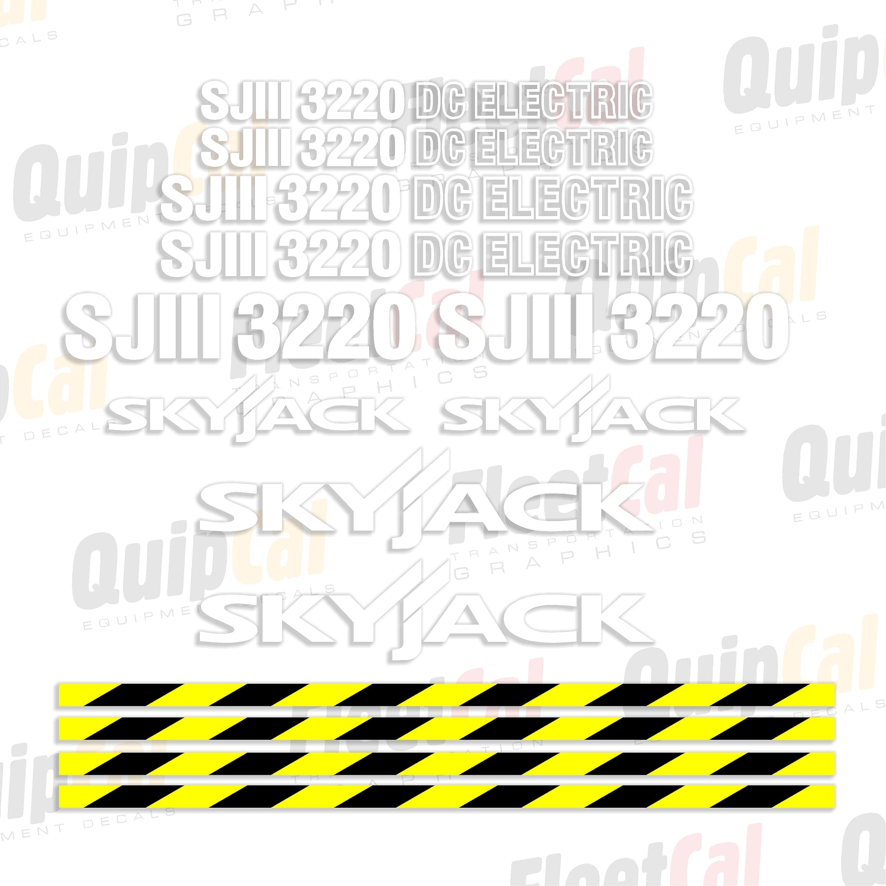 Skyjack SJIII 3220 Scissor Lift Marking Decal Set 2015 – Truck and ...