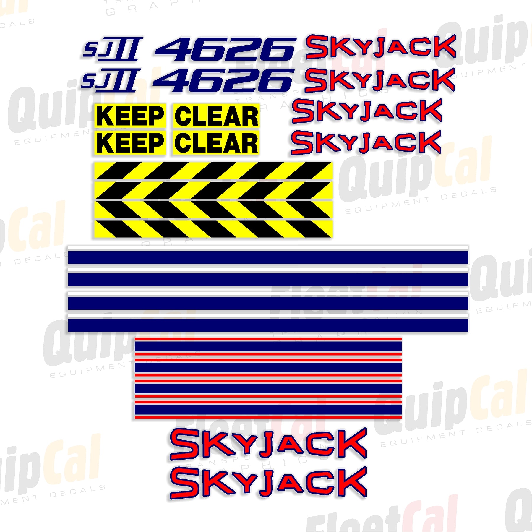 Skyjack SJII 4626 Scissor Lift Marking Decal Set – Truck and Equipment ...