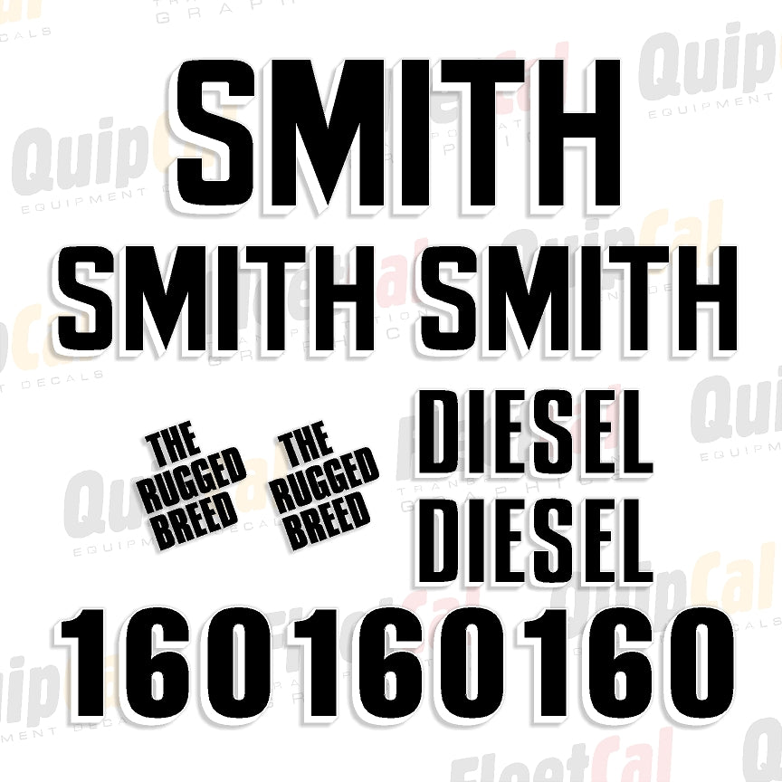 Smith 160 Tow-Behind Air Compressor Marking Decal Set – Truck and ...