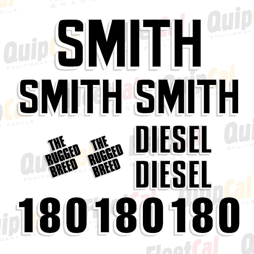 Smith 180 Tow-Behind Air Compressor Marking Decal Set – Truck and ...
