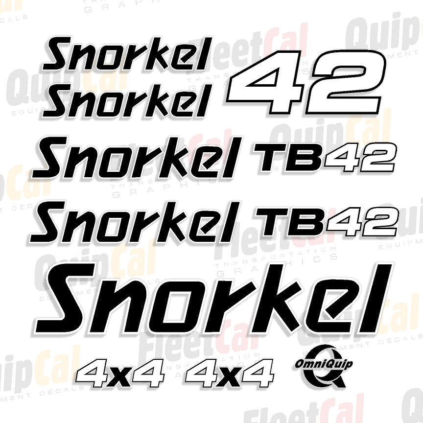 Snorkel TB42 Telescopic Manlift Marking Decal Set – Truck and Equipment ...