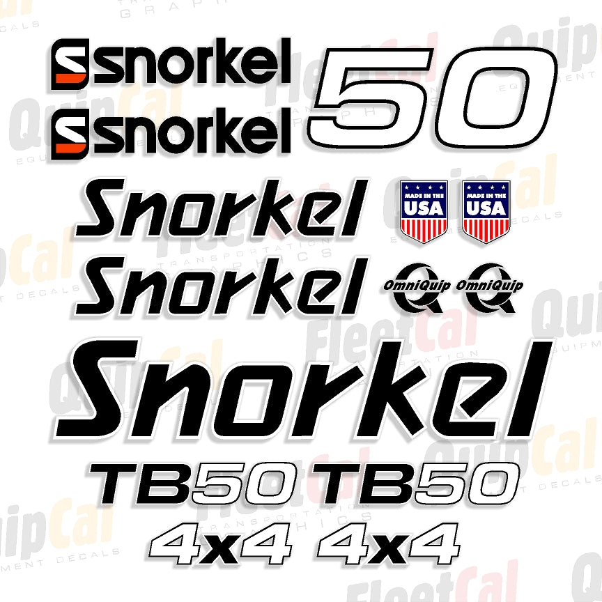 Snorkel TB50 Telescopic Manlift Marking Decal Set – Truck and Equipment ...