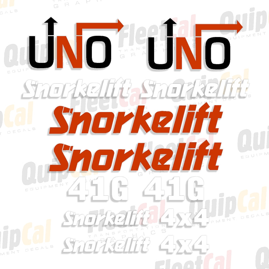 Snorkel 41G UNO Rough Terrain Manlift Marking Decal Set – Truck and ...