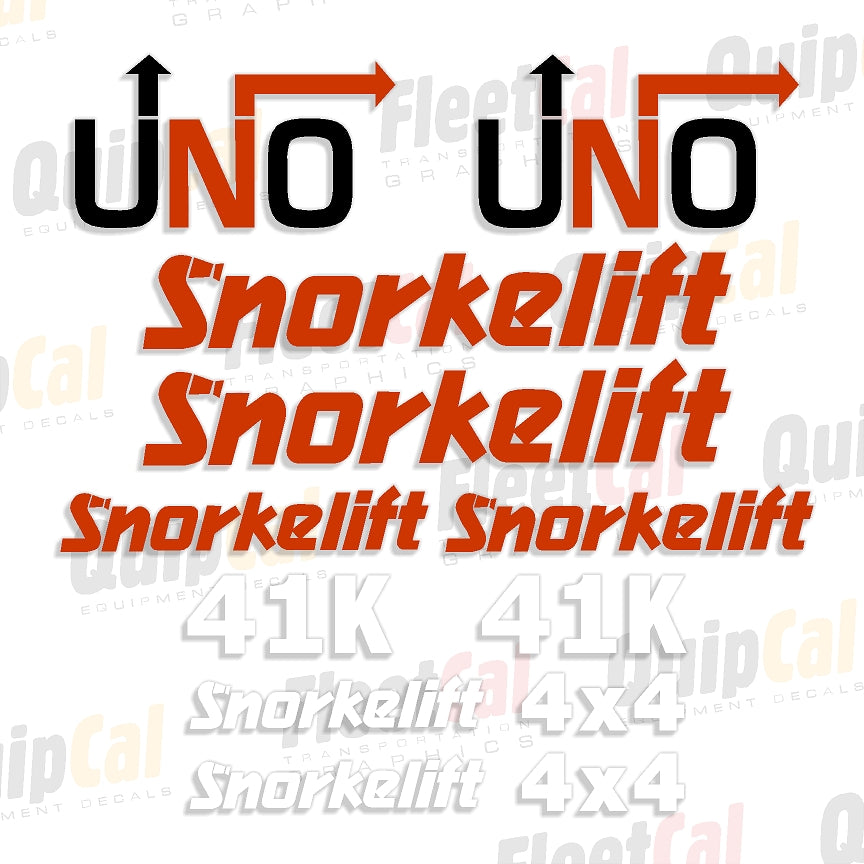 Snorkel 41K UNO Rough Terrain Manlift Marking Decal Set – Truck and ...